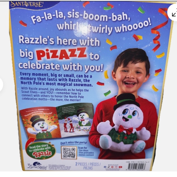 Santaverse | Toys | The Elf On The Shelf Elf Razzle The Snowman Plush ...